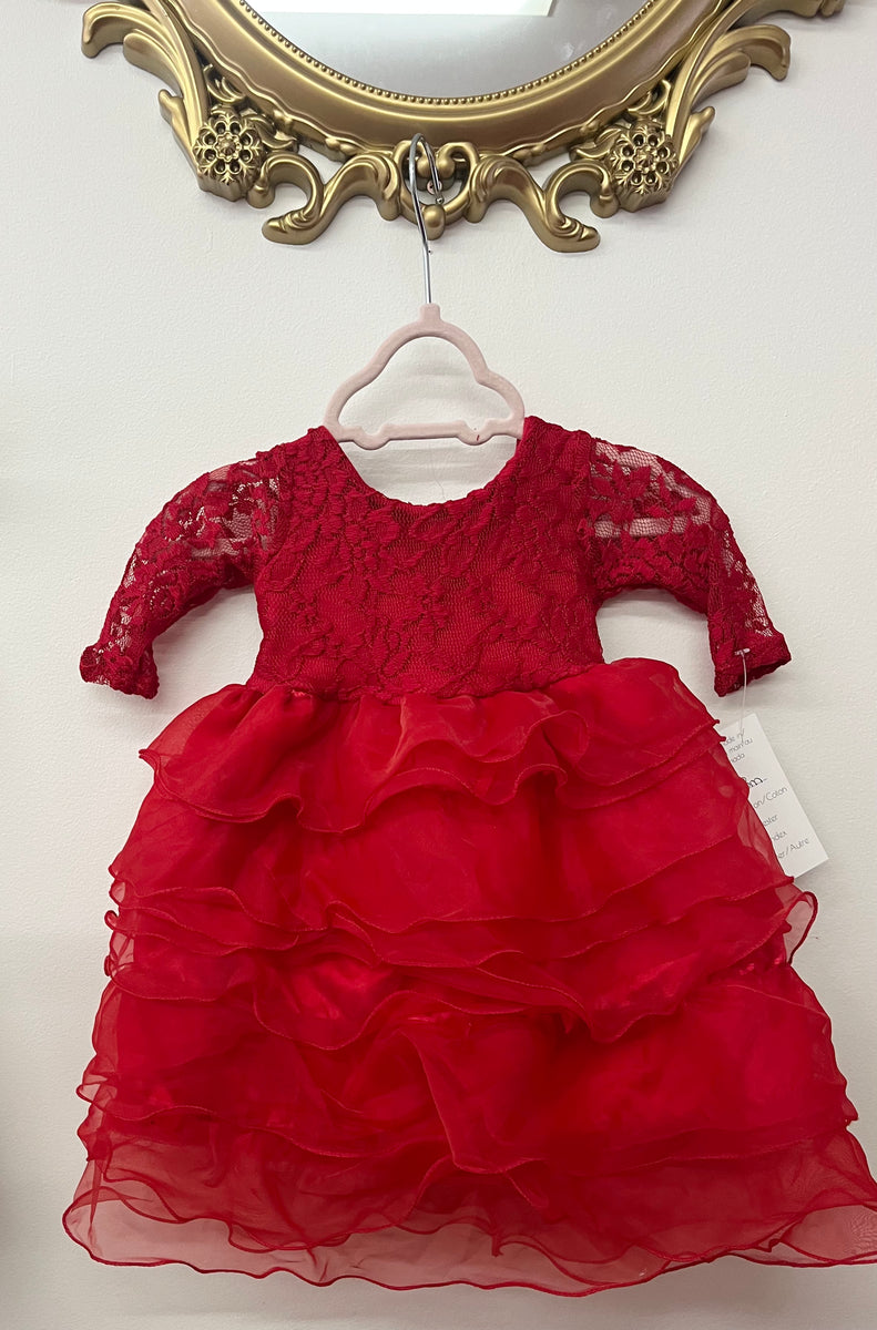 Red Lace Ruffle Dress – Hadley Rose Designs
