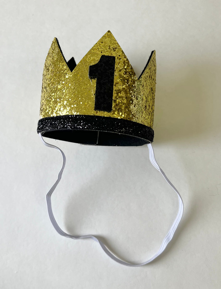 1 Black and Gold Birthday Crown – Hadley Rose Designs